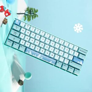 BOYI 60% Mechanical Gaming Keyboard,BOYI 61 Mini RGB Cherry MX Switch PBT Keycap 60% RGB Mechanical Gaming Keyboard (Ice Colors, Cherry MX Brown Switch)