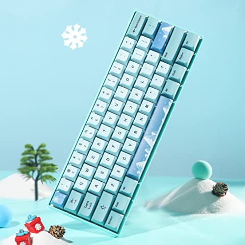 BOYI 60% Mechanical Gaming Keyboard,BOYI 61 Mini RGB Cherry MX Switch PBT Keycap 60% RGB Mechanical Gaming Keyboard (Ice Colors, Cherry MX Brown Switch)