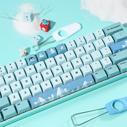 BOYI 60% Mechanical Gaming Keyboard,BOYI 61 Mini RGB Cherry MX Switch PBT Keycap 60% RGB Mechanical Gaming Keyboard (Ice Colors, Cherry MX Brown Switch)