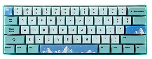 BOYI 60% Mechanical Gaming Keyboard,BOYI 61 Mini RGB Cherry MX Switch PBT Keycap 60% RGB Mechanical Gaming Keyboard (Ice Colors, Cherry MX Brown Switch)