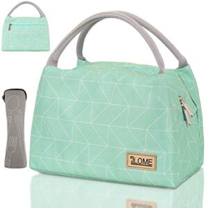 ilome insulated cooler lunch bag for lunch, waterproof lovely canvas lunch bag, perfect size lunch bag for lunch box for men & women work picnic or travel