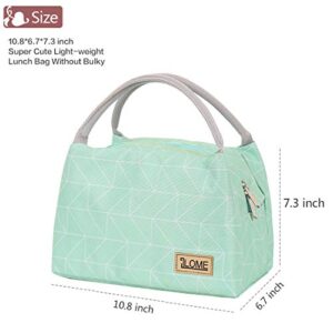 iLOME Insulated cooler lunch bag for lunch, Waterproof Lovely Canvas Lunch Bag, Perfect size lunch bag for lunch box for Men & Women Work Picnic or Travel