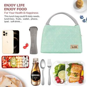 iLOME Insulated cooler lunch bag for lunch, Waterproof Lovely Canvas Lunch Bag, Perfect size lunch bag for lunch box for Men & Women Work Picnic or Travel