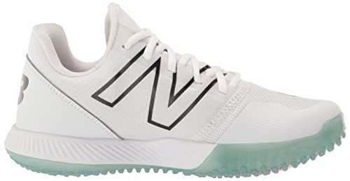 New Balance Men's FuelCell 4040 V6 Turf-Trainer Baseball Shoe, White/Black, 9