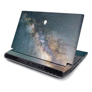 mightyskins skin compatible with alienware area-51m 17" (2019) - galactic landscape | protective, durable, and unique vinyl decal wrap cover | easy to apply and change style | made in the usa