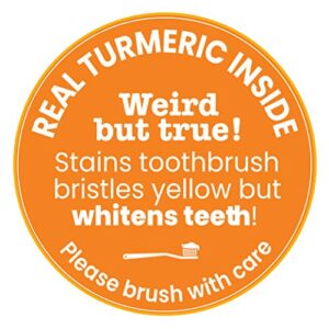 Himalaya Botanique Whitening Antiplaque Toothpaste with Turmeric + Coconut Oil, Fluoride Free, for Brighter Teeth, 4 oz, 2 Pack