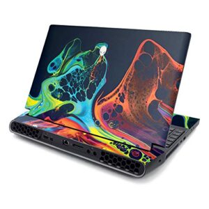 mightyskins skin compatible with alienware area-51m 17" (2019) - color splash | protective, durable, and unique vinyl decal wrap cover | easy to apply, remove, and change styles | made in the usa