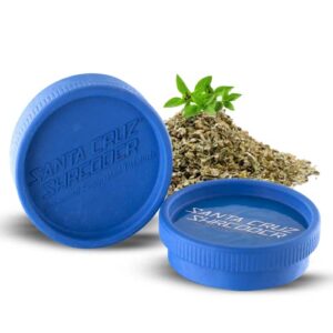 santa cruz shredder grinder for herbs knurled top for stronger grip 2-piece medium 2.2 (blue)