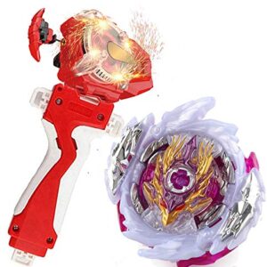 Sparking Launcher Bey Burst Evolution Turbo Blade Battling Tops String Launcher Grip Super King B-168 Booster Rage Longinus.Ds'3A Starter Set Metal Fusion God Bey Gaming Top Spinning Toy Gift for Boys