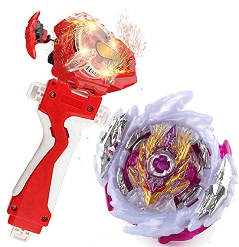 Sparking Launcher Bey Burst Evolution Turbo Blade Battling Tops String Launcher Grip Super King B-168 Booster Rage Longinus.Ds'3A Starter Set Metal Fusion God Bey Gaming Top Spinning Toy Gift for Boys