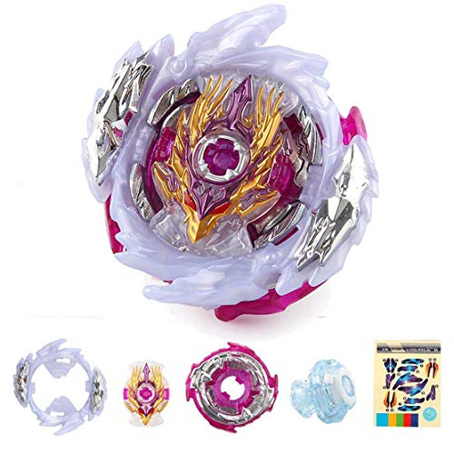 Sparking Launcher Bey Burst Evolution Turbo Blade Battling Tops String Launcher Grip Super King B-168 Booster Rage Longinus.Ds'3A Starter Set Metal Fusion God Bey Gaming Top Spinning Toy Gift for Boys