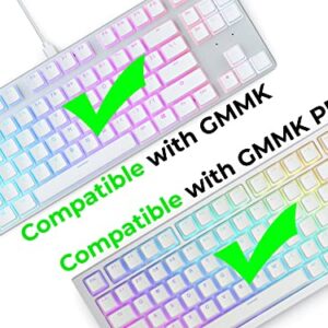 Glorious Aura V2 (White) - PBT Pudding Keycaps for Mechanical Keyboards - ANSI (US), ISO Compatible - Supports Full Size, TKL, 75%, 60% Layouts