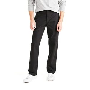 dockers men's classic fit perfect chino pant, mineral black (waterless), 44w x 30l