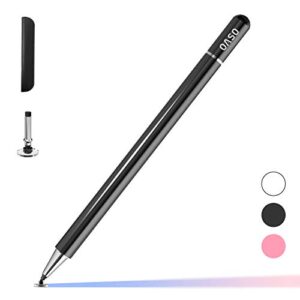 pen for tablet, capacitive disc tip stylus pencil & magnetic cap compatible with all touch screens, pens for apple ipad pro/5/6/7/8th/iphone, samsung galaxy tab a7/s7, chromebook, touch pad (black)