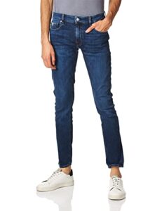 guess men's mid rise skinny fit jean, olvera wash, 33w x 32l