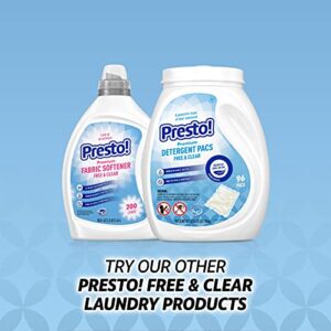 Amazon Brand - Presto! Concentrated Liquid Laundry Detergent, Free & Clear, Hypoallergenic, Free of Perfumes Clear of Dyes, 110 Loads, 82.5 fl oz