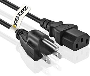 brendaz compatible bose s1 pro power cord - 3-prong power connector compatible with bose s1 pro multi-position pa speaker system (6-feet)