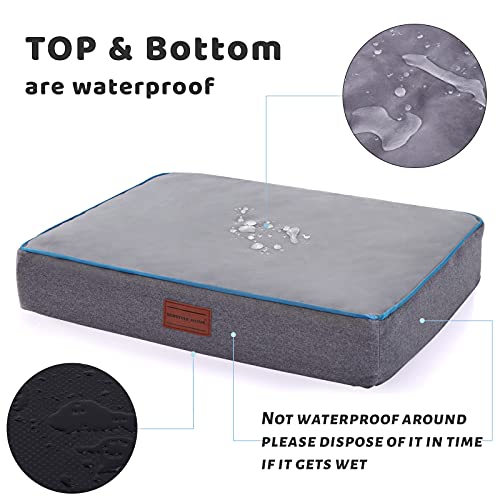 SunStyle Home Dog Bed for Large Dog Bed Small Dog Bed L Dog Bed Up to 50/75/100lbs Orthopedic Egg Crate Foam