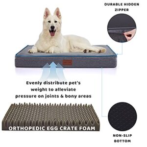 SunStyle Home Dog Bed for Large Dog Bed Small Dog Bed L Dog Bed Up to 50/75/100lbs Orthopedic Egg Crate Foam