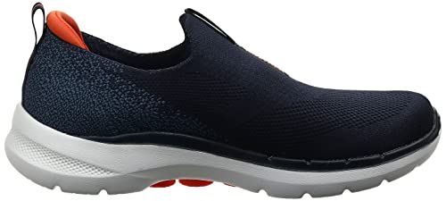 Skechers Men's Gowalk 6-Stretch Fit Slip-On Athletic Performance Walking Shoe, Navy/Orange, 12