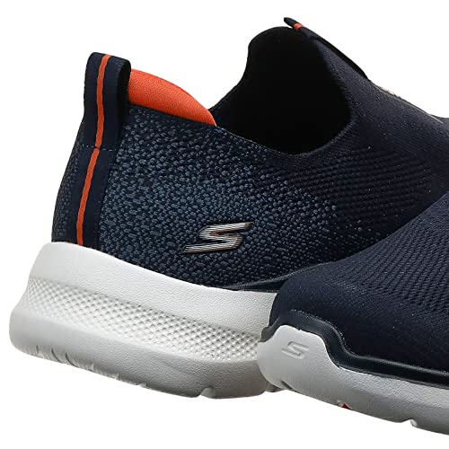 Skechers Men's Gowalk 6-Stretch Fit Slip-On Athletic Performance Walking Shoe, Navy/Orange, 12