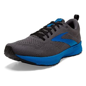 brooks revel 5 black/grey/blue 9 d (m)