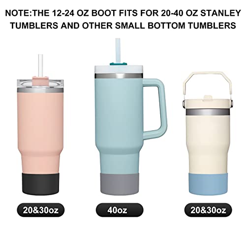 CHEETAH Protective Boot for Hydroflask Water Bottle 12oz - 40oz, BPA Free Bottom Silicone Sleeve Cover, Compatible with All Water Bottles with Bottom Width of 2.87-3.56in (12-24oz, Fog)