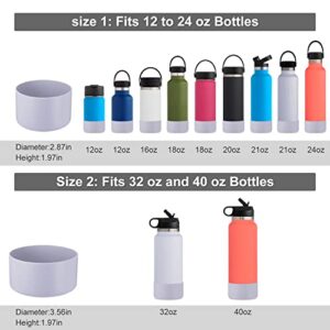 CHEETAH Protective Boot for Hydroflask Water Bottle 12oz - 40oz, BPA Free Bottom Silicone Sleeve Cover, Compatible with All Water Bottles with Bottom Width of 2.87-3.56in (12-24oz, Fog)