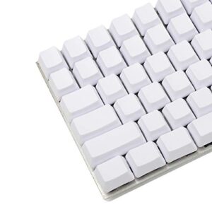 YMDK White Black Dolch Thick PBT 84 68 64 Blank Keyset OEM Profile Keycaps for MX Mechanical Keyboard Keychron K2 K6 Keycool Tada68 YD64 (White)