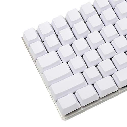 YMDK White Black Dolch Thick PBT 84 68 64 Blank Keyset OEM Profile Keycaps for MX Mechanical Keyboard Keychron K2 K6 Keycool Tada68 YD64 (White)