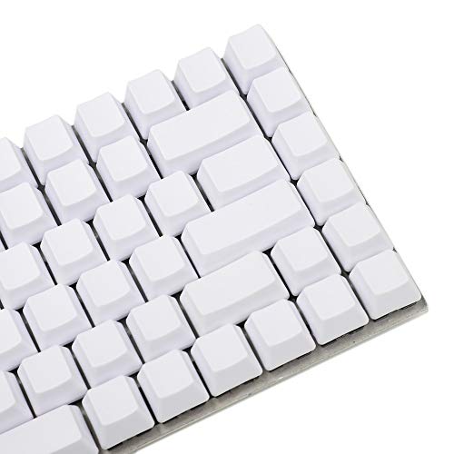 YMDK White Black Dolch Thick PBT 84 68 64 Blank Keyset OEM Profile Keycaps for MX Mechanical Keyboard Keychron K2 K6 Keycool Tada68 YD64 (White)