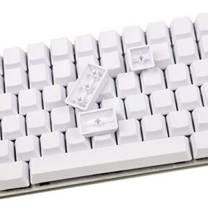 YMDK White Black Dolch Thick PBT 84 68 64 Blank Keyset OEM Profile Keycaps for MX Mechanical Keyboard Keychron K2 K6 Keycool Tada68 YD64 (White)