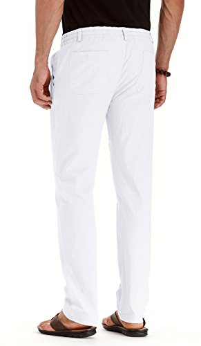 Sailwind Men's Drawstring Linen Pants Casual Summer Beach Loose Trousers