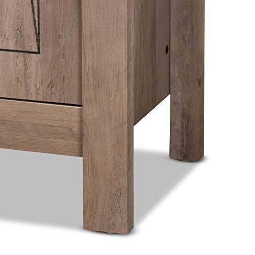 Baxton Studio Derek Shoe Cabinets, One Size, Natural Oak