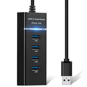 PS4/PS5 USB Hub, ApexOne 4-Port USB 3.0 Hub High Speed 5Gbps USB Splitter Adapter for PS4/PS5, Xbox One/360, Mouse, Keyboard, Laptop, Notebook PC, Moblie HDD, MacBook, Mac Pro/Mini, iMac, Surface Pro