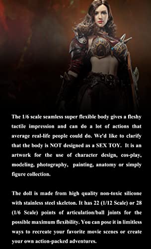 HiPlay TBLeague 1/6 Scale 12 inches Female Super Flexible Seamless Figure Body, Muscular Body Type, Large Bust, Minature Collectible Action Figures (Suntan Skin, S21B (Muscular & Large Bust))