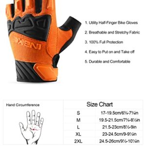 INBIKE Cycling Bike Gloves Padded Half Finger Bicycle Gloves Shock-Absorbing Anti-Slip Breathable MTB Road Biking Gloves for Men/Women