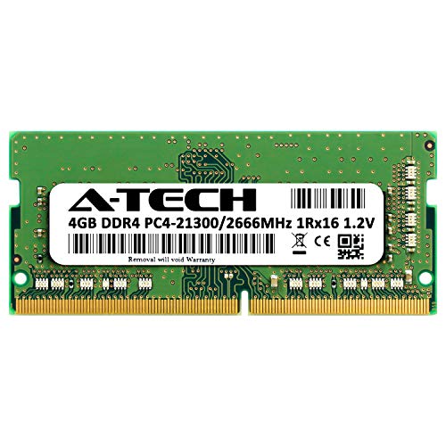 A-Tech 4GB Memory RAM for Dell Alienware Area-51M - DDR4 2666MHz PC4-21300 Non ECC SO-DIMM 1Rx16 1.2V - Single Laptop & Notebook Upgrade Module (Replacement for SNPKN2NMC/4G)