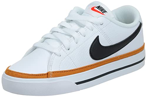 NIKE Women's Court Legacy Sneaker, White/Desert Ochre/Team Orange/Black, 8