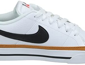 NIKE Women's Court Legacy Sneaker, White/Desert Ochre/Team Orange/Black, 8