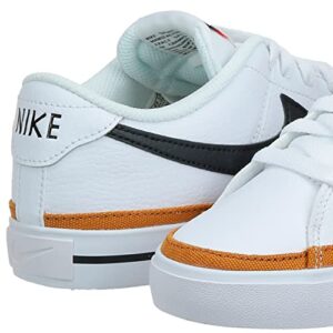 NIKE Women's Court Legacy Sneaker, White/Desert Ochre/Team Orange/Black, 8