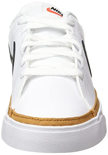 NIKE Women's Court Legacy Sneaker, White/Desert Ochre/Team Orange/Black, 8