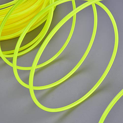 Round Trimmer Cord, Mower Line, Strimmer Cord, Nylon Round Line, Trimmer Line, for Lawn Mower Brush Cutter Grass Trimmer Strimmer(3.0mm*15m-yellow)