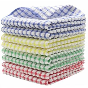 HFGBLG Cotton Terry Kitchen Dish Cloths, Soft Absorbent Tidy Kitchen Dish Towels (Mix Color, 11.8 Inch x 11.8 Inch)