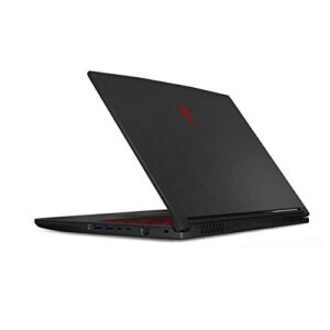 MSI GF65 Gaming Laptop: 15.6" 144Hz FHD 1080p, Intel Core i7-10750H 6 Core, NVIDIA GeForce RTX 3060, 16GB, 512GB NVMe SSD, WiFi 6, Red Keyboard, Win 10, Black (10UE-047)