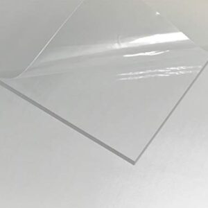 Plexiglass Sheet 1/8 inch thick, 12x12 Cast Clear Acrylic Sheet, 2 Sheet Pack, Thick Clear Plastic Sheet, Thin Acrylic Sheets for Crafts, Acrylic Board Plexi Glass Panel (2, 12"x12")