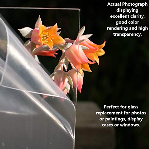 Plexiglass Sheet 1/8 inch thick, 12x12 Cast Clear Acrylic Sheet, 2 Sheet Pack, Thick Clear Plastic Sheet, Thin Acrylic Sheets for Crafts, Acrylic Board Plexi Glass Panel (2, 12"x12")