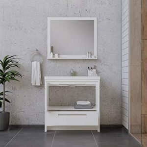 Alya Bath Sortino Bathroom Vanity, White