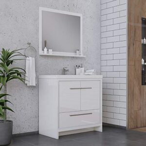 Alya Bath Sortino Bathroom Vanity, White