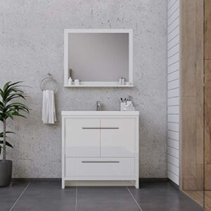 Alya Bath Sortino Bathroom Vanity, White